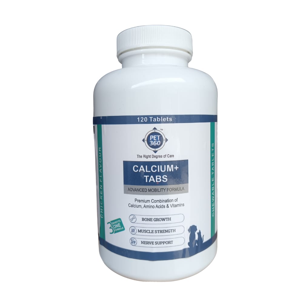 CALCIUM+ Tabs for Bone, Muscle & Nerve Development ( 120 Tablets ) – PET360
