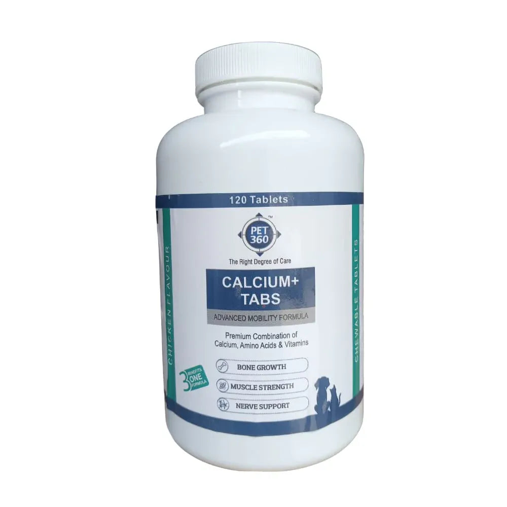 CALCIUM+ Tabs for Bone, Muscle & Nerve Development ( 120 Tablets ) – PET360